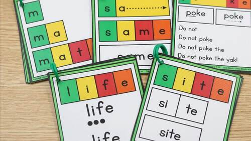 CVCE Words Blending Cards 2,000 Included Cards Science of Reading Based SOR