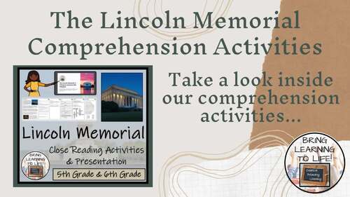 Lincoln Memorial Close Reading Comprehension Activities | 5th Grade ...