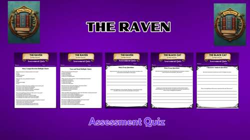 THE RAVEN by Edgar Allan Poe-ELA Assessment Quiz for Literature | TPT