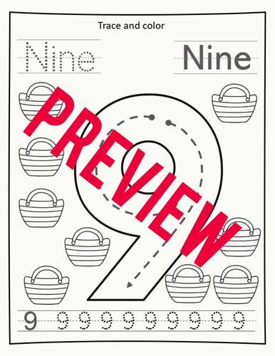 Number Tracing and Handwriting Practice Worksheets for Preschool and ...