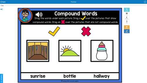 Compound Words Set 2 Boom Cards™ by Teaching With Love and Laughter