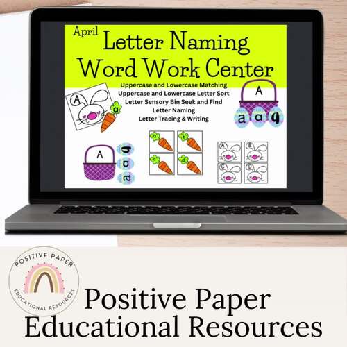 Easter/April Letter Naming Word Work Center | TPT