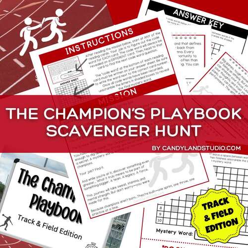 Track & Field Growth Mindset Activity Escape Room Style Scavenger Hunt ...