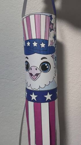 Bald Eagle Crafts Windsock Mobile Hanging USA Activities United State