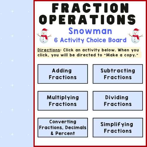 Adding Subtracting Multiplying & Dividing Fractions | Holiday Digital ...