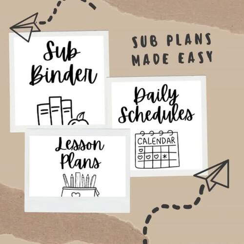 Editable Quick & Easy Emergency Sub Plans | Google Slides + Printable PDF