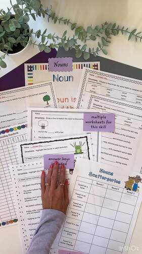 Nouns Bundle, Worksheets, L 2.1a by BXC Creations | TPT