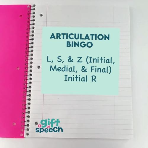 Articulation Bingo NO PREP for L, R, S, and Z Ready to Print and Go!
