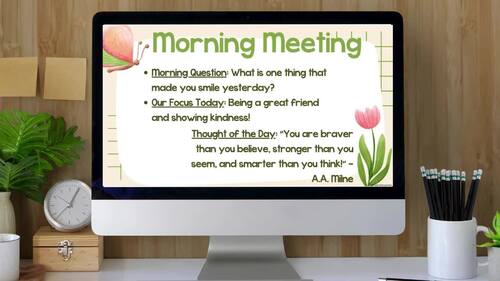 {Dollar Deal} Spring Classroom Slide Templates + Timers, Google Slides, PPT