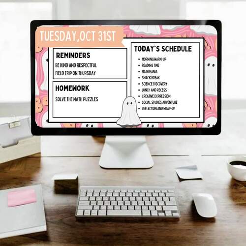 Halloween Slide Templates Daily Agenda Morning Meeting Google Slides ...