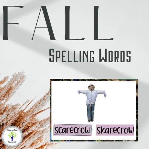 Fall Spelling Words - | Boom Cards by Disha Digital School | TPT