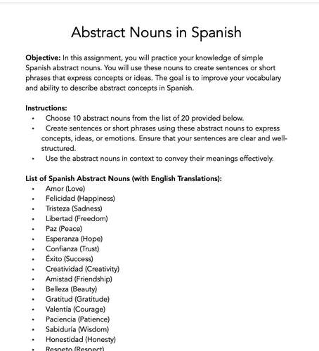 10 Spanish Vocabulary Assignments by Curt's Journey | TPT