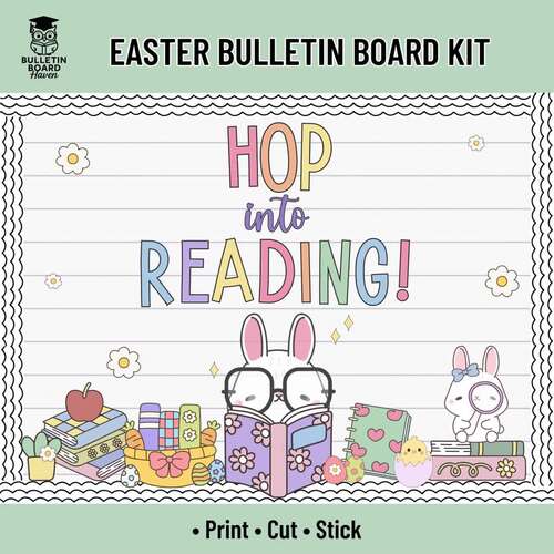 Spring Reading Bulletin Board Kit: Easter Bunny Theme | Classroom ...