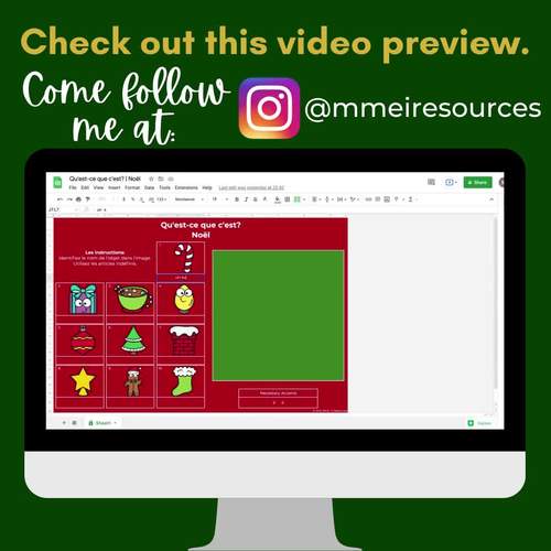 French Christmas Vocabulary Activity | Digital Pixel Art Fun | Noël
