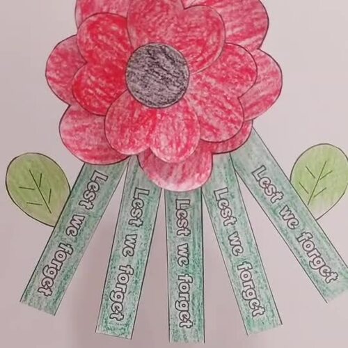 Veterans Day /Anzac Day Poppy Craft 3D/Remembrance Day/Poppy Activities ...