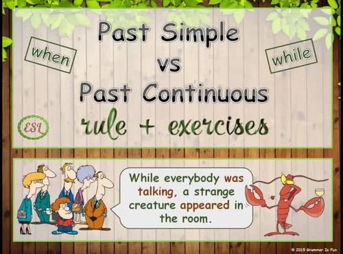 ESL Past Simple vs Past Continuous - PowerPoint rule + exercises