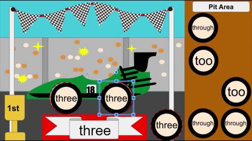 Bundle - Second 100 Sight Words Interactable Digital Slides by Cars Go ...