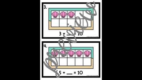 Summer Ten Frames Making Ten Task Cards by Teach 2 Grow with ME | TPT