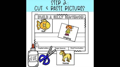 Sentence Building with Pictures - Cut and Paste - Sentence Writing