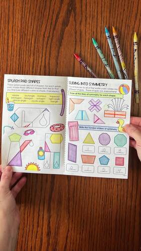 End of Year 4th Grade Mini Math Project Math Review Geometry | TPT