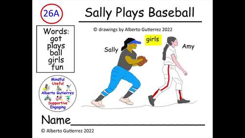 Realistic Fiction: Sally Plays Baseball #26A by ALBERTO GUTIERREZ