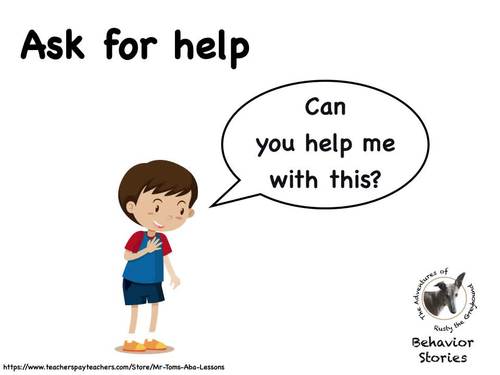 Ask For Help - Social Skills Behavior Story - SEL by Mr Toms ABA Lessons