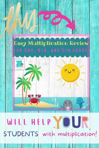 Easy Multiplication Review for 3rd, 4th, and 5th Grade | TPT
