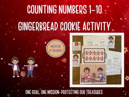 Gingerbread Counting to 10 | Christmas Math Activities | TPT