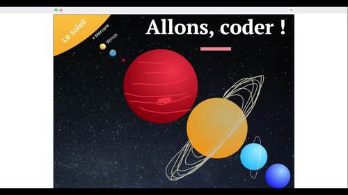 Grade 6 Science Coding in French: The Solar System | TPT
