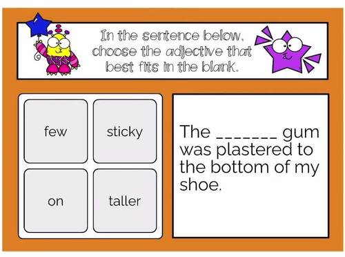 Parts of Speech BOOM Cards- ADJECTIVES by Erin J Murray | TpT