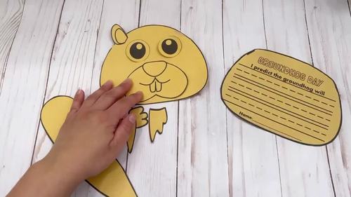 Groundhog Day Craft, Groundhog Day Writing Prompt by Liv and Leb