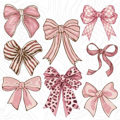 Coquette bow Christmas Bulletin board letters and Number by VividDoodle