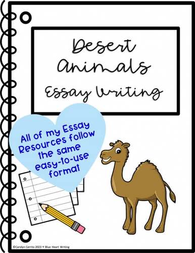 Animals In A Desert Ecosystem by Blue Heart Writing | TPT