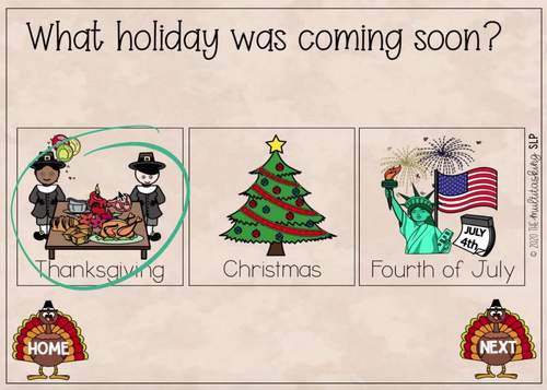 Turkey Trouble Book Companion | Speech Therapy | Boom Cards™ & Printable