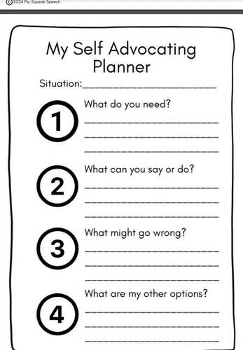 Self Advocacy Activities School Based Scenarios | Neurodiversity affirming