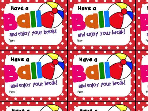Stress Ball Christmas (Winter) Holiday Gift Tag-Have a Ball and enjoy ...