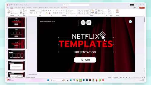 Netflix Style PowerPoint Template (10 Slides) by InspireBits101 | TPT