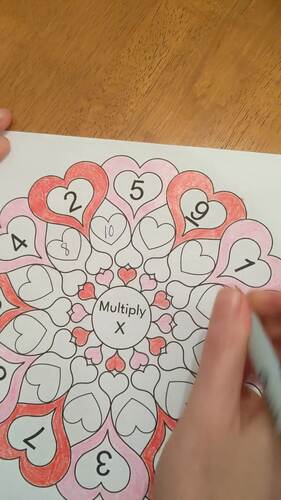 Valentine's Day Activity- Multiplication Puzzles- Heart Mandala Math ...