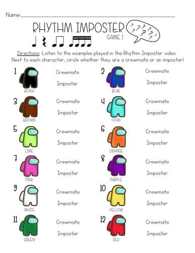 Rhythm Listening - Find the Imposter! by Miss Warner's Classroom