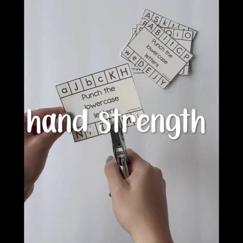 Hole Punch Cards for Occupational Therapy: uppercase / lowercase ...