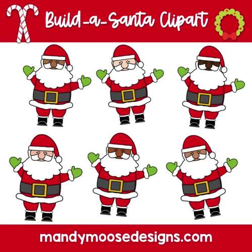 Build Santa Clipart by Mandy Moose Designs Clipart | TPT