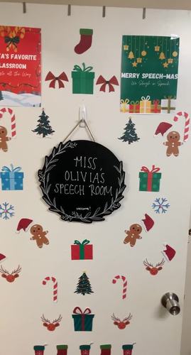 Holiday Speech Therapy Classroom Decor, Bulletin Poster Board Ideas