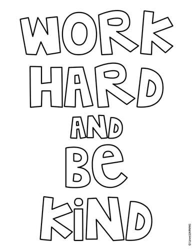 Work Hard and Be Kind Poster - Classroom Rules by Love Learning | TPT