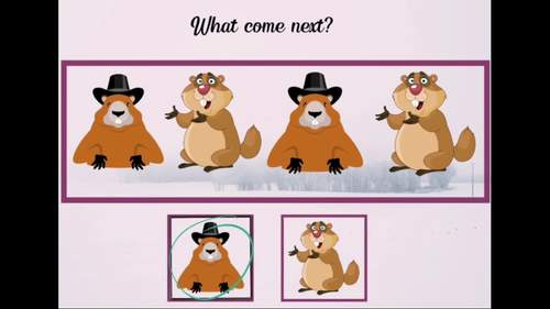 Groundhog Day Pattern Activity Boom Cards by Disha Digital School