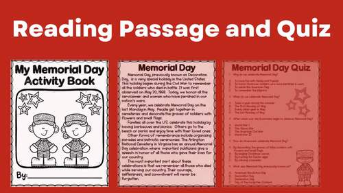 Memorial Day Activities | Reading | Writing | Drawing | Coloring | Puzzles
