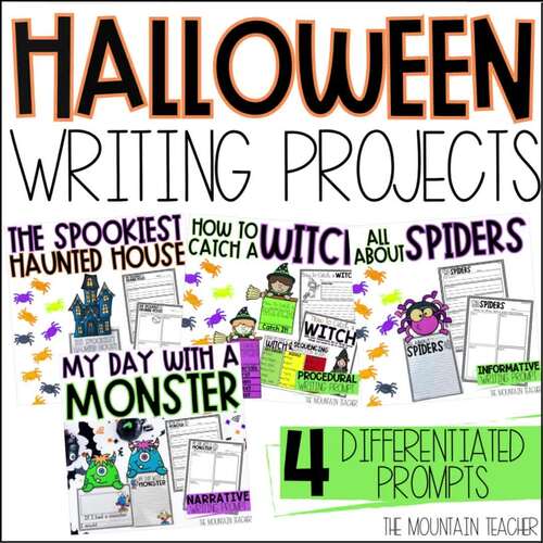Halloween Writing Prompts and Activities for October Bulletin Boards
