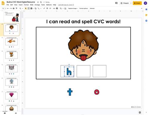 Building CVC and CVCe Words Digital Basics for Special Ed | Distance ...