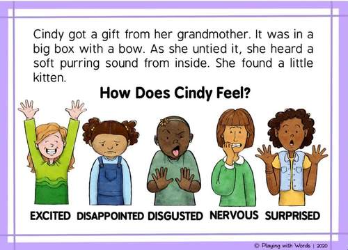 Identifying Feelings and Emotions in Stories SET 2 BOOM CARDS™ | TPT