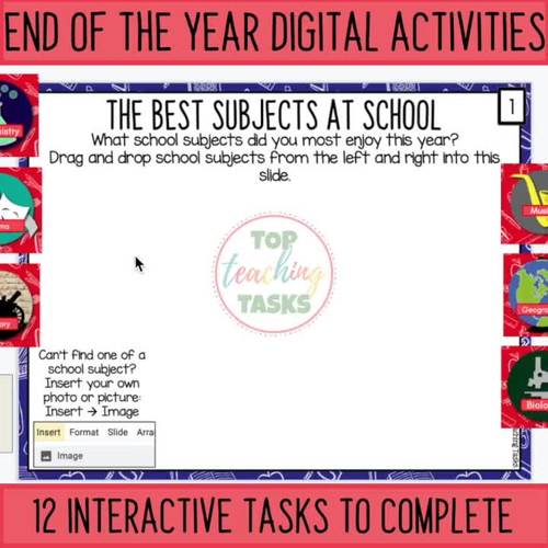 Digital End of the Year Memory Book for Google Classroom Google Slides