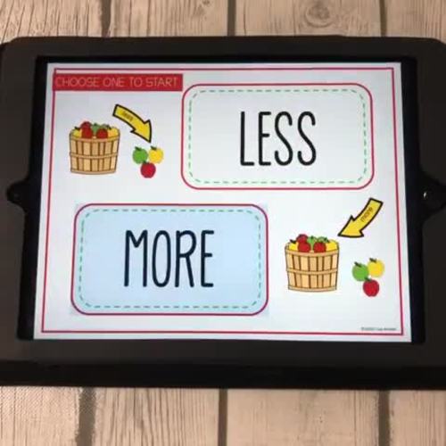 Digital More or Less Task Cards {For Distance Learning} | TPT